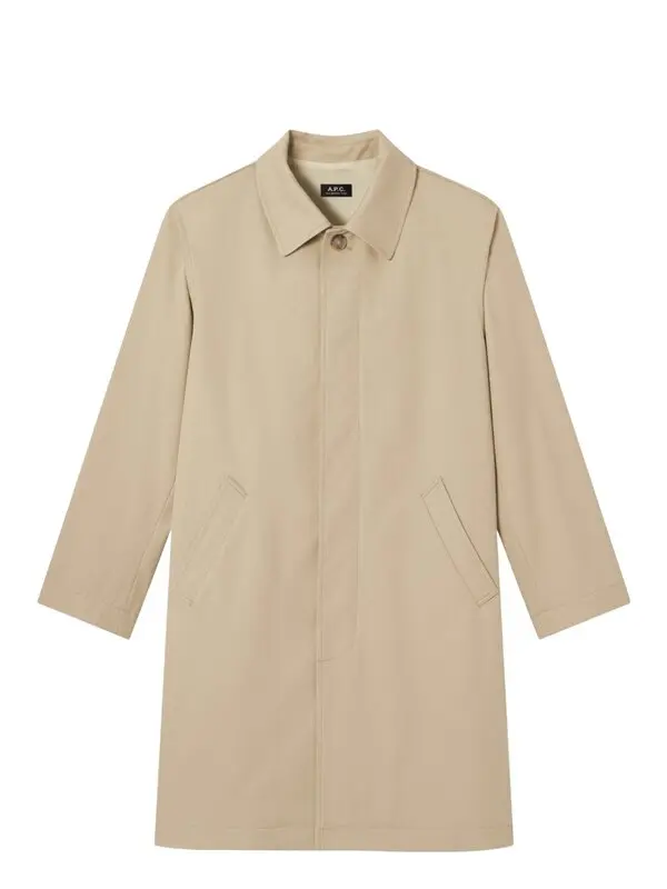 A.p.c. Cotton Gabardine Trench Coat - Light Brown