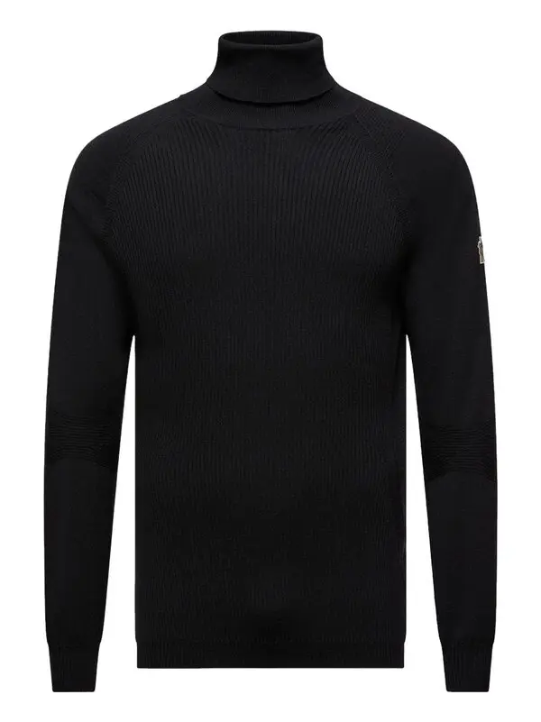 Moncler Wool Blend Turtleneck Sweater - Black