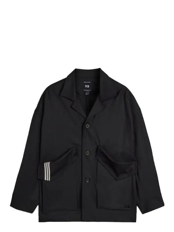 Y3 Single-breasted Chore Coat - Black