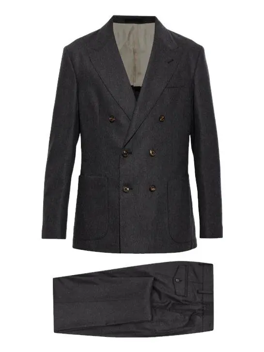 Eleventy Double-breasted Suit - Grey