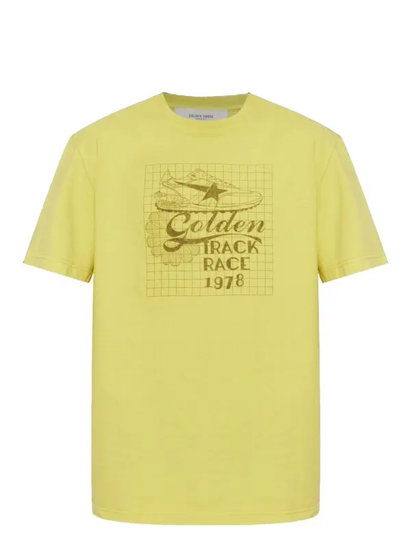 GOLDEN GOOSE Logo Printed Journey T-shirt - Green