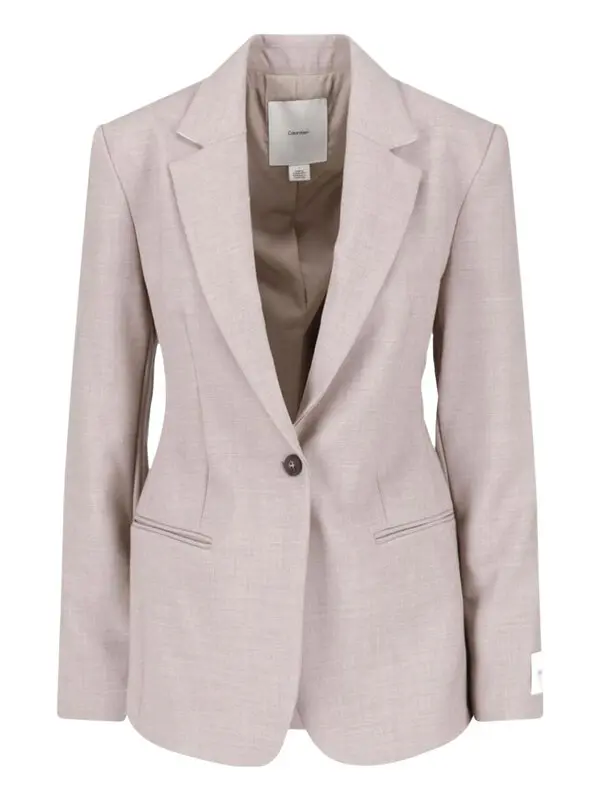 Calvin Klein Single-breasted Blazer - Beige