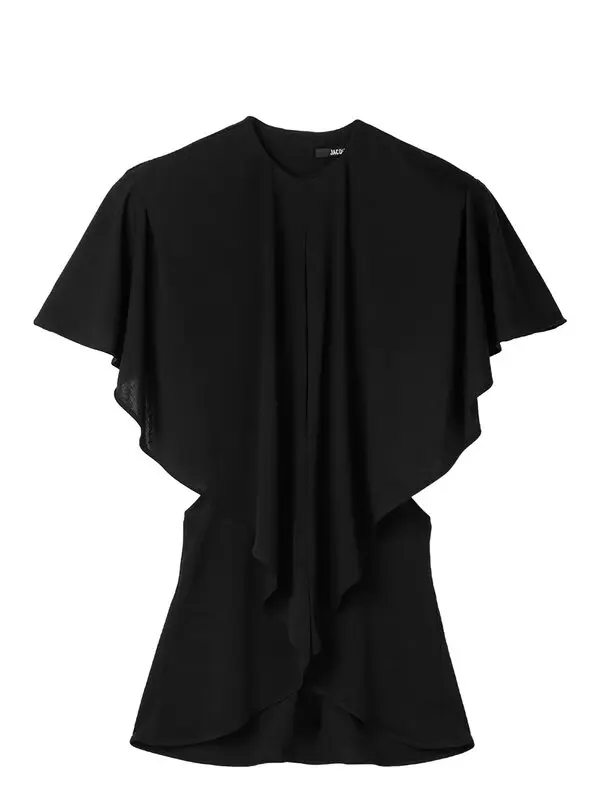 Jacquemus Pleated Cutout Back Top - Black