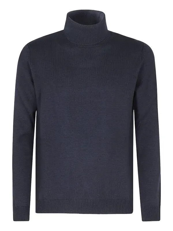 ROBERTO COLLINA High Neck Long Sleeve Sweater - Navy