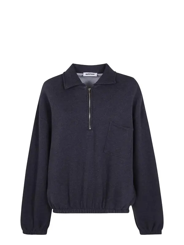 DARKPARK Alva Cropped Zip-up Sweatshirt - Dark Grey