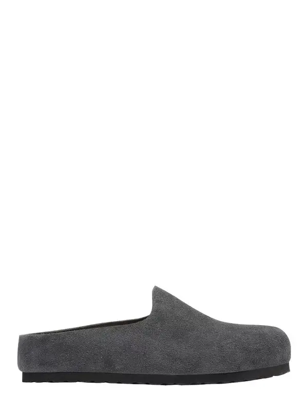 BIRKENSTOCK Amsterdam Suede Slides - Charcoal