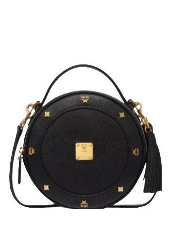 Mcm Pina Studded Shoulder Bag - Black