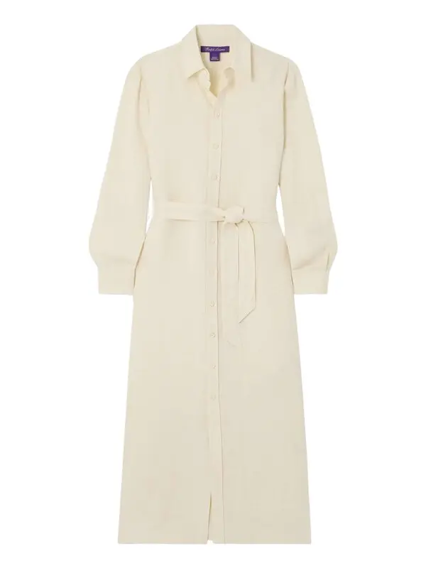 Ralph Lauren Belted Shirt Dress - Cream