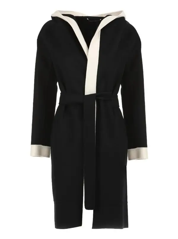 Max Mara Hooded Overcoat - Black