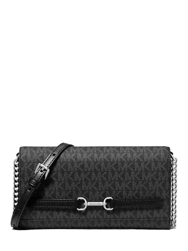 Michael Kors Carson Convertible Crossbody Bag With Signature Logo - Black