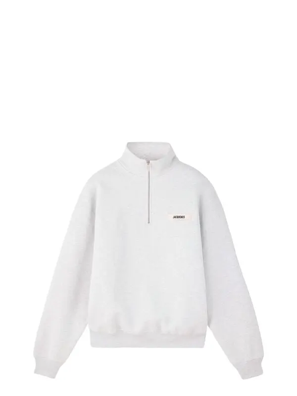Jacquemus Zippered High-neck Sweatshirt - Grey