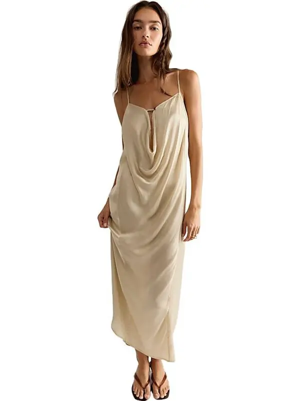 NICHOLAS K Slip Maxi Dress - Limestone