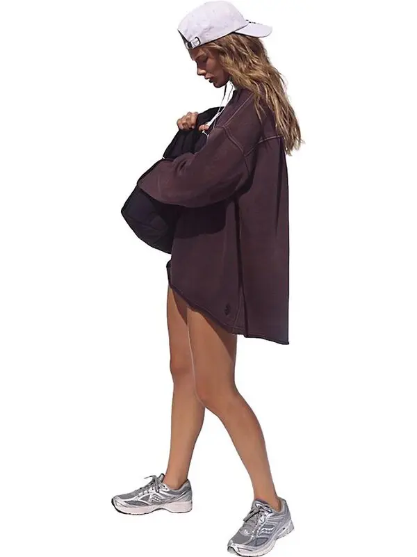 Free People Retro Tunic Sweatshirt - Black