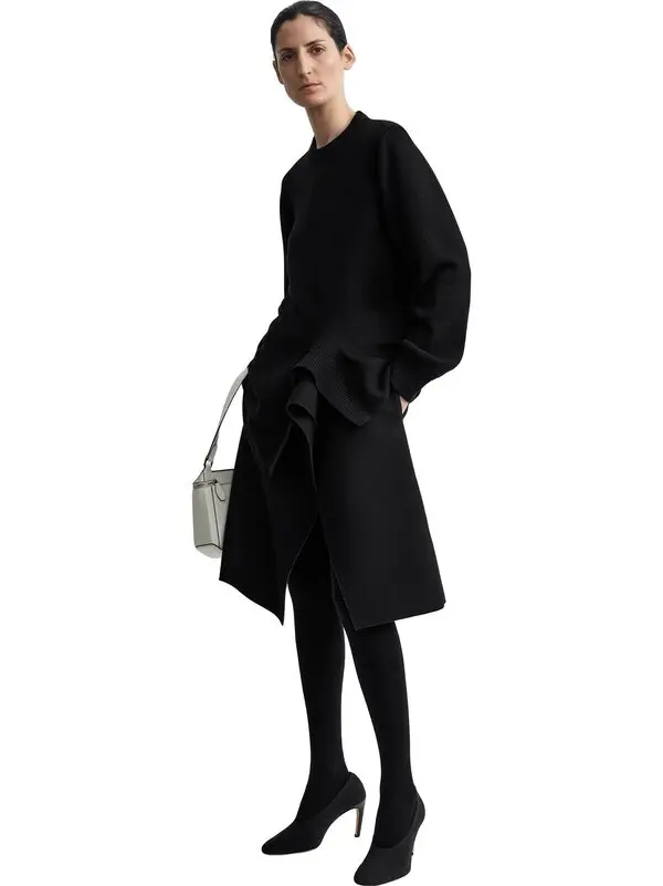 TOTEME Asymmetric Cashmere Knit - Black