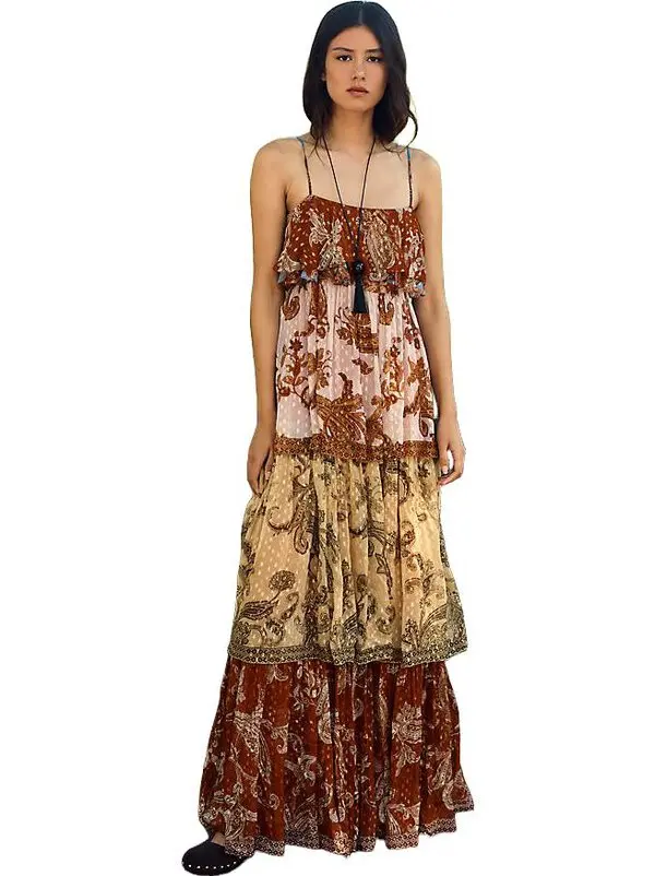 Hemant & Nandita Tiered Maxi Dress - Multi