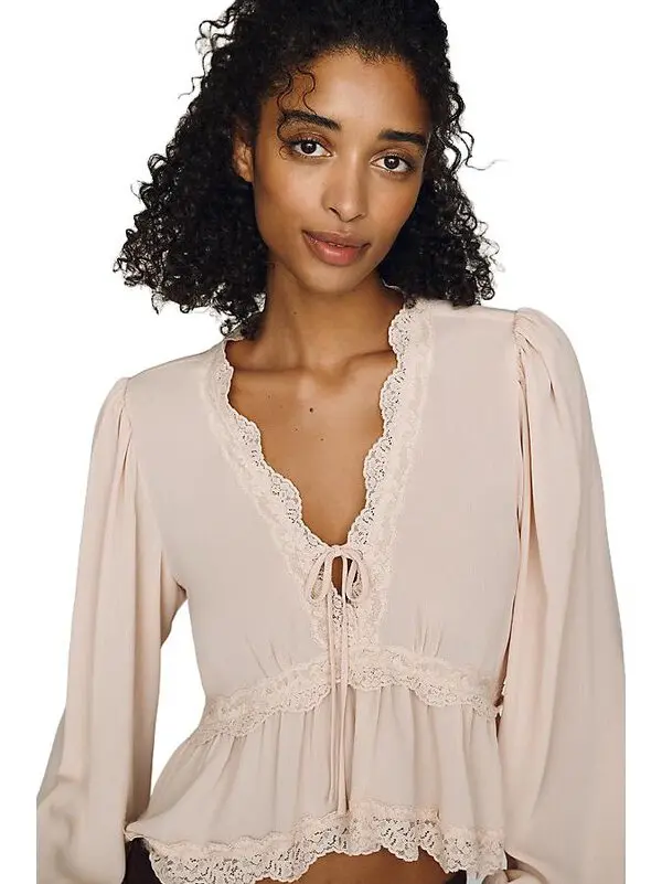 WAYF Maribel Blouse - Blush