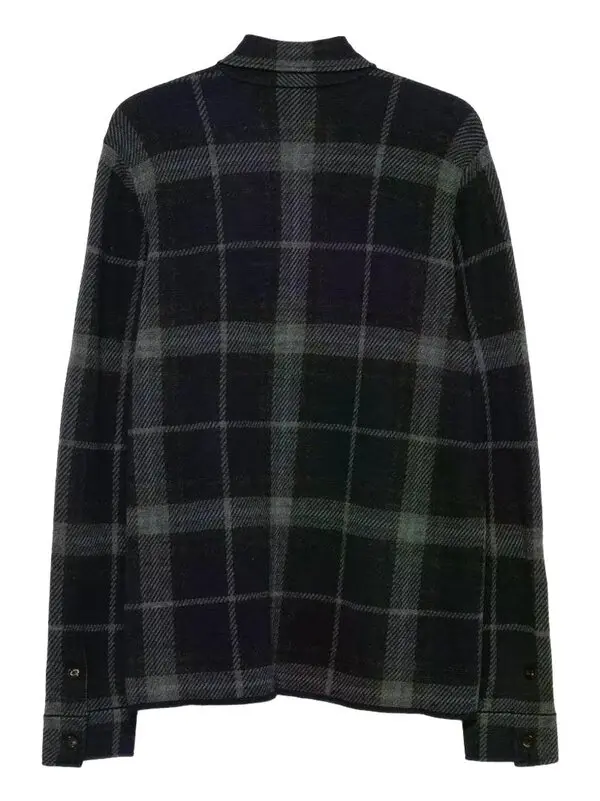 Eric Bompard Tartan Jacquard Overshirt - Blue