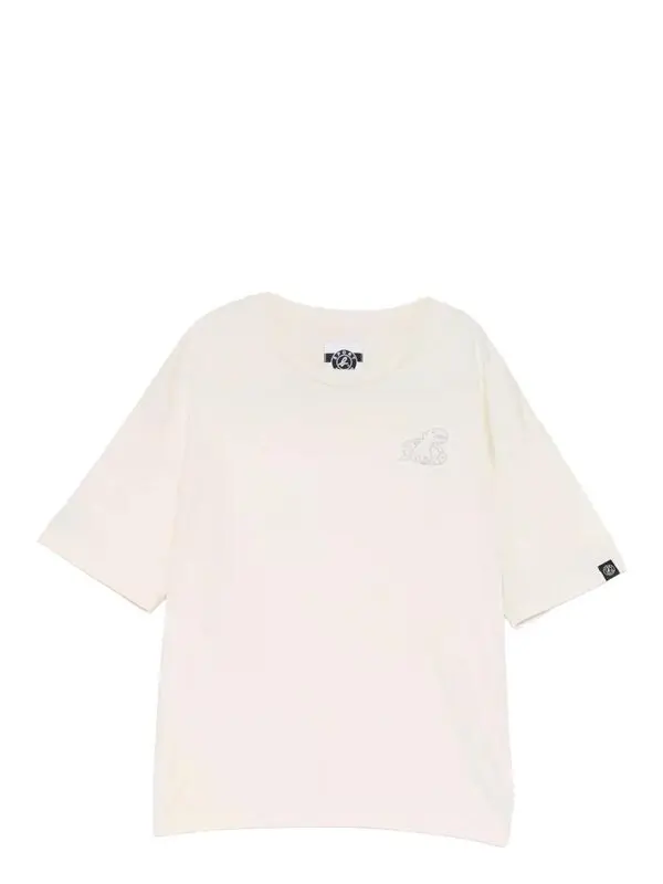 AGNES B. Embroidered Logo T-shirt - Neutrals