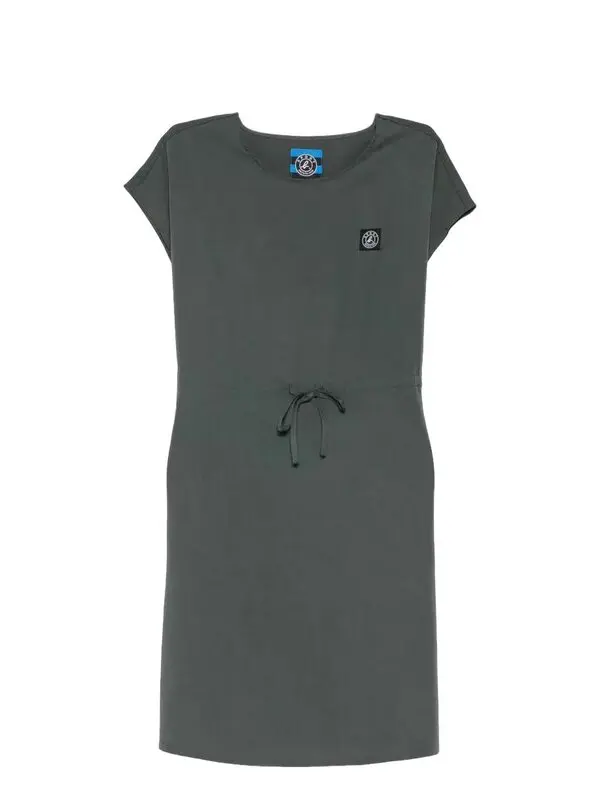 AGNES B. Logo Patch Dress - Blue
