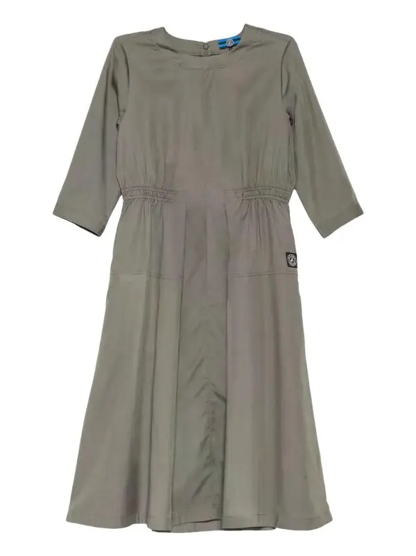 AGNES B. Logo Patch Midi Dress - Green