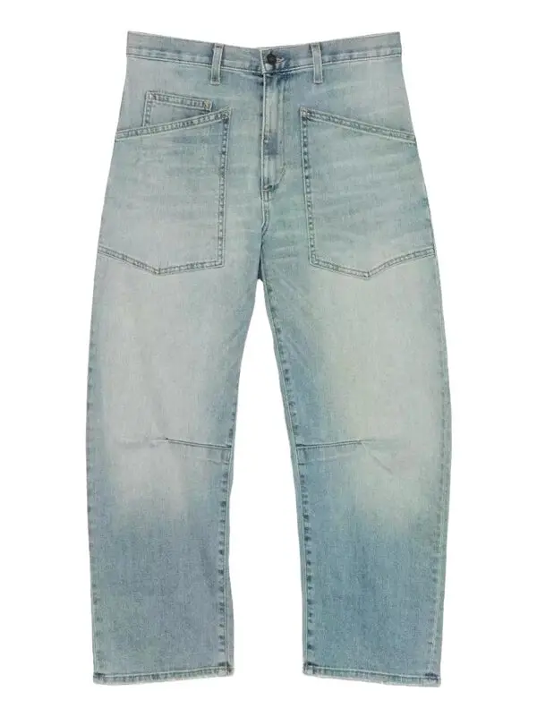 NILI LOTAN Shon Dart Detail Jeans - Blue