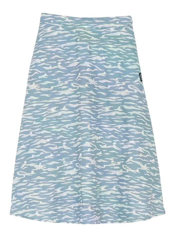 AGNES B. Printed Midi Skirt - Blue