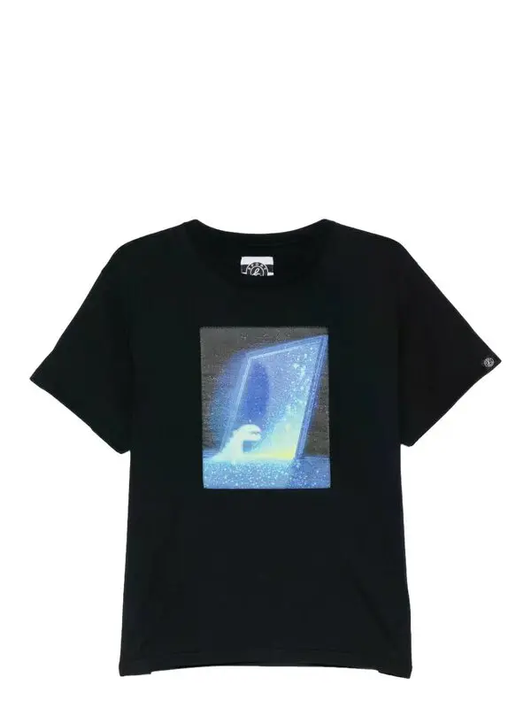 AGNES B. Graphic Print T-shirt - Black