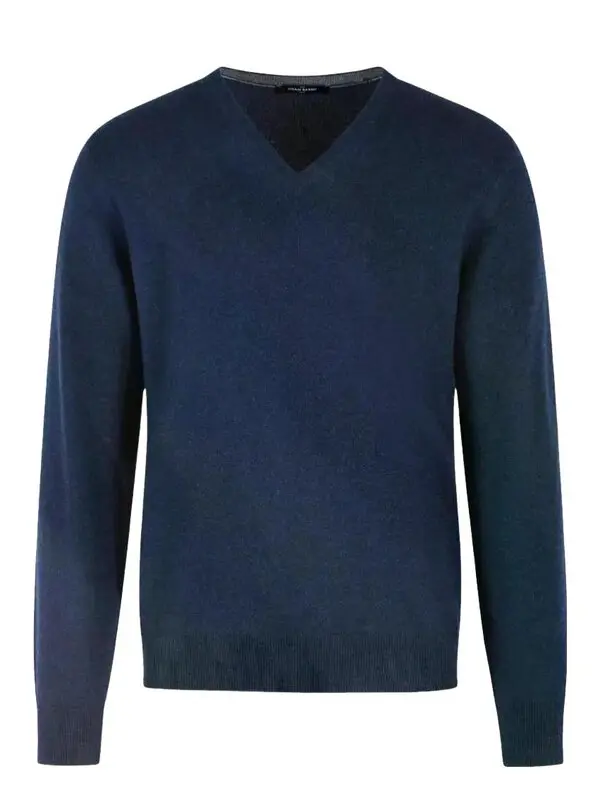 GRAN SASSO V-neck Cashmere Sweater - Blue