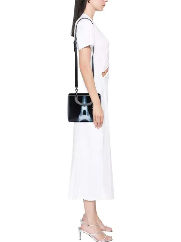 Dior 2024 Medium Crinkled Calfskin Satchel - Black