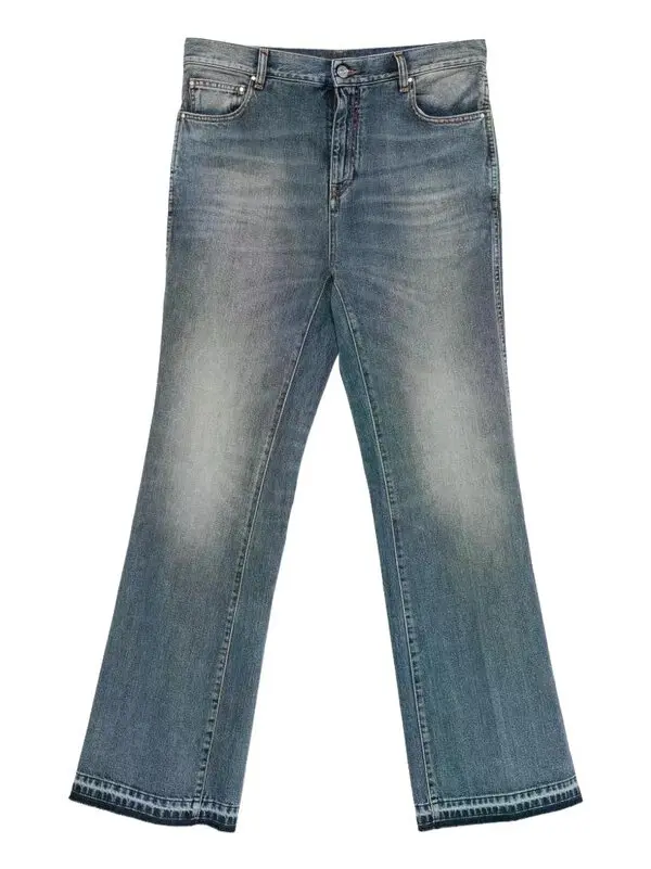 Amiri Faded Effect Bootcut Jeans - Blue