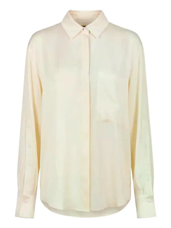 MOORER Button-sleeve Chest-pocket Shirt - Neutrals
