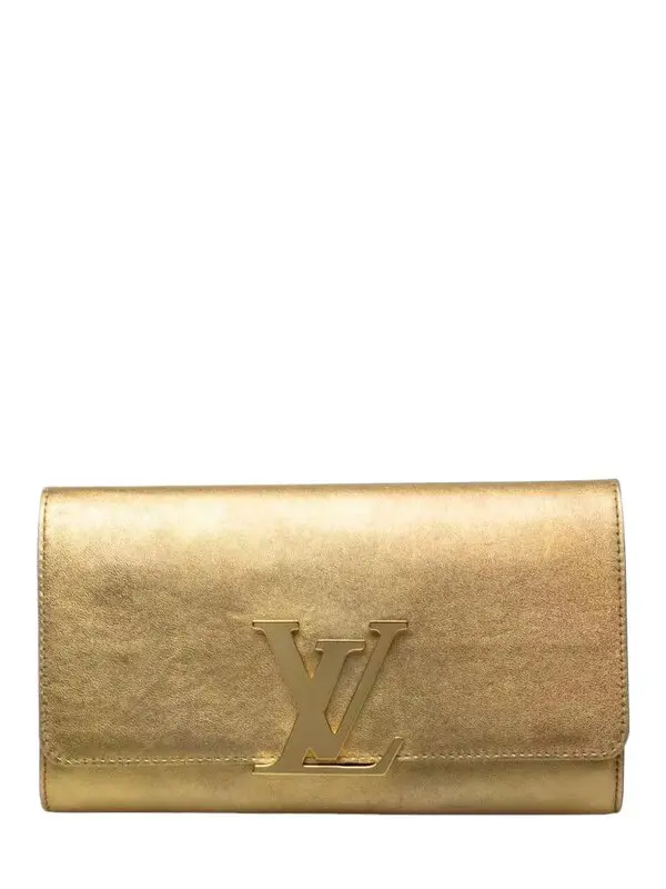 LOUIS VUITTON Metallic Calfskin Louise Clutch Bag - Gold