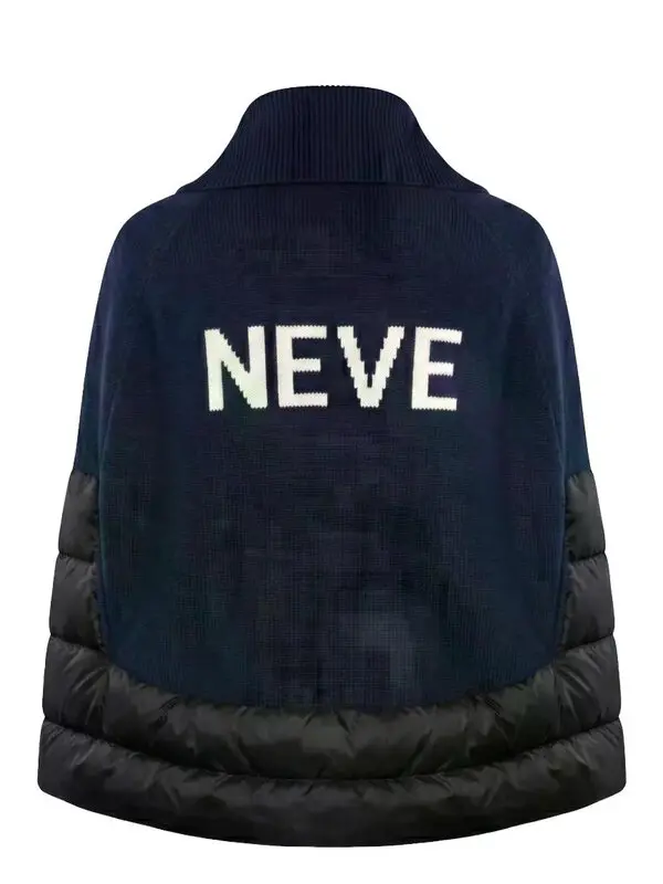 MOORER Panelled High-neck Sweater - Blue