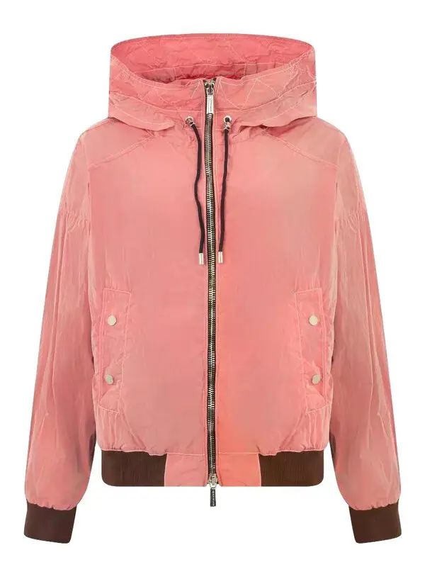 MOORER Hooded Zip-up Jacket - Pink