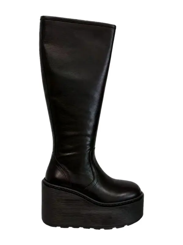 VIC MATIE Xavier Platform Wedge Boots - Brown