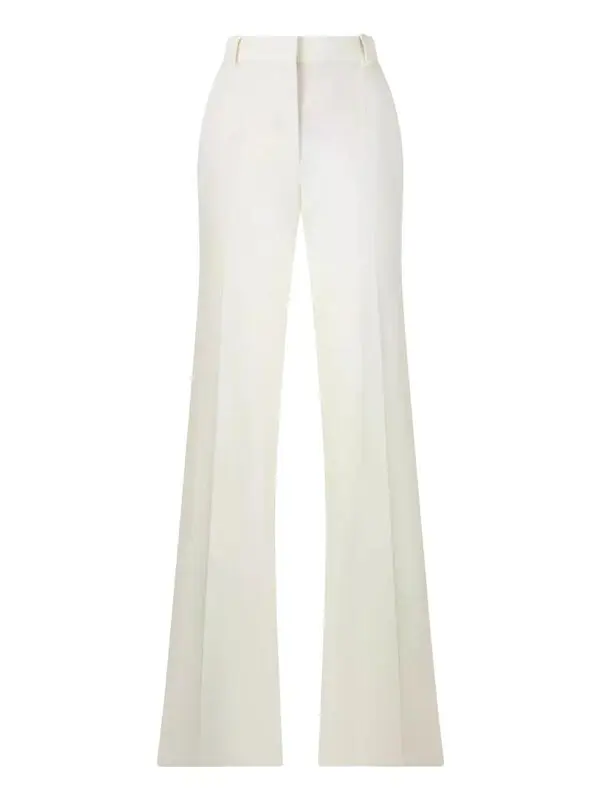Alberta Ferretti Pressed-crease Trousers - White