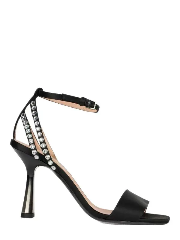 Alberta Ferretti Crystal-embellished Ankle-strap Sandals - Black
