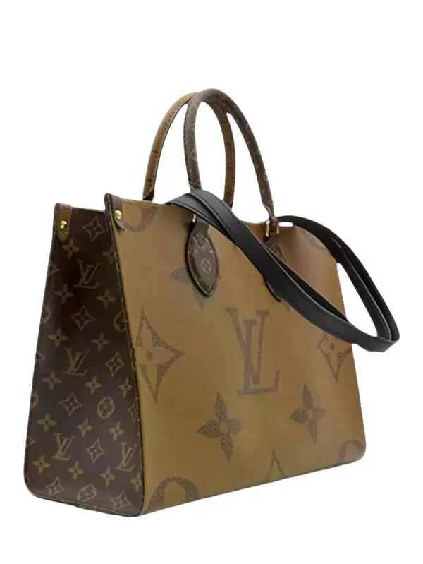 LOUIS VUITTON Monogram Reverse Giant Onthego Satchel - Brown