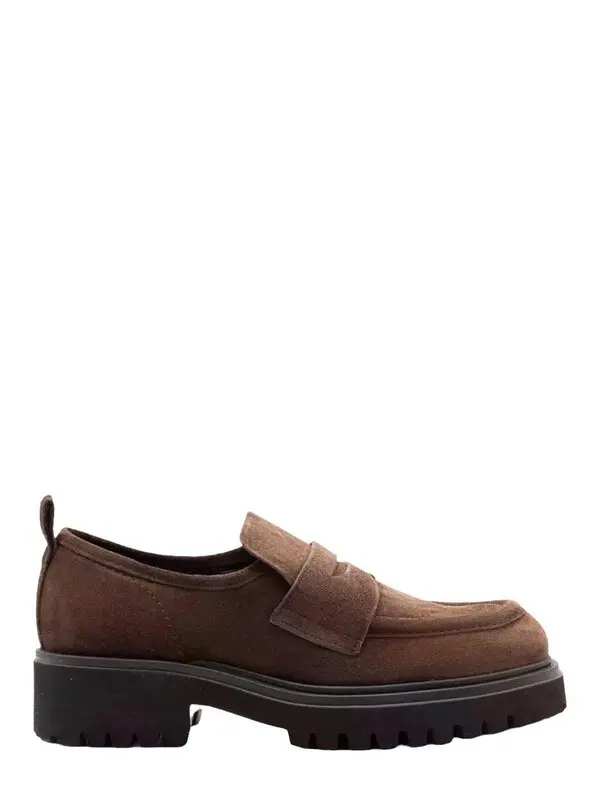GUGLIELMO ROTTA Suede Platform Loafers - Brown