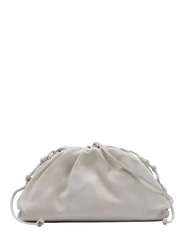 Bottega Veneta 2012-2026 Lambskin The Mini Pouch Crossbody Bag - White
