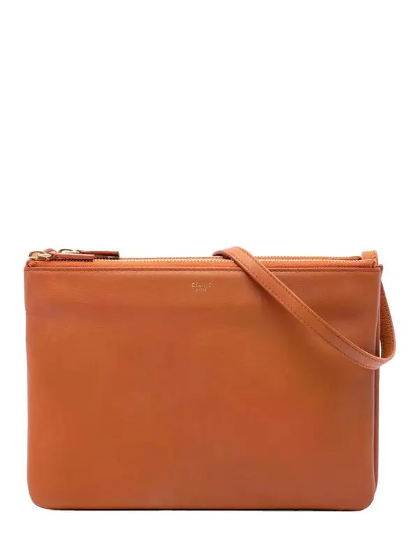 Celine Lambskin Leather Trio Crossbody Bag - Brown