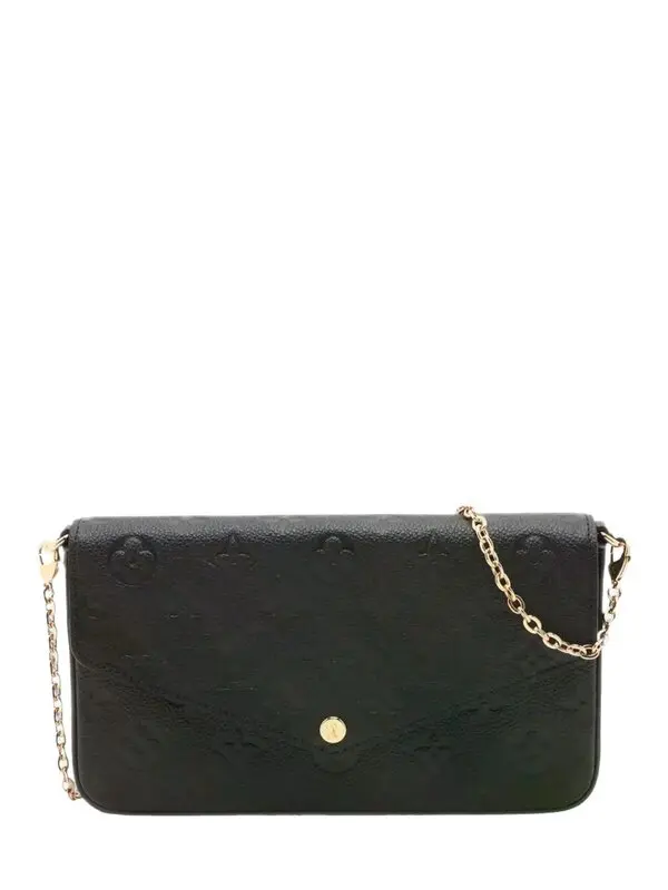LOUIS VUITTON Monogram Empreinte Pochette Felicie Crossbody Bag - Black