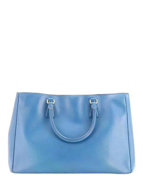 Prada Saffiano Leather Large Tote Bag - Blue