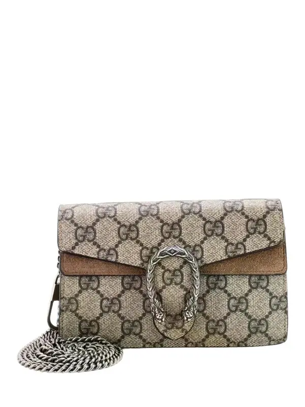 Gucci Dionysus Gg Coated Canvas Super Mini Crossbody Bag - Brown