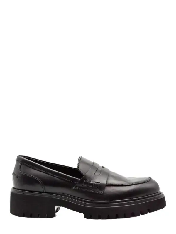 GUGLIELMO ROTTA Lug-sole Platform Loafers - Black