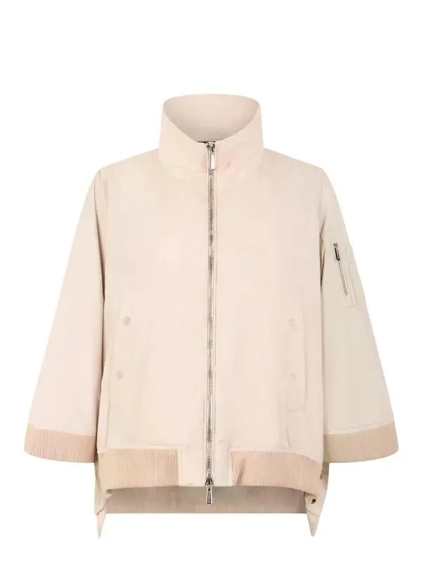 MOORER Zip-up High-neck Jacket - Neutrals
