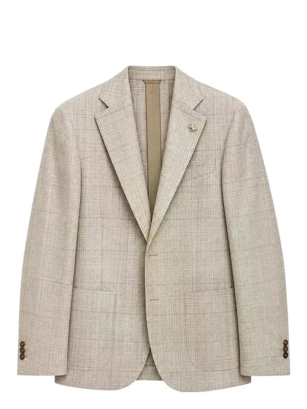 TOMBOLINI Check-pattern Notched-lapel Blazer - Neutrals