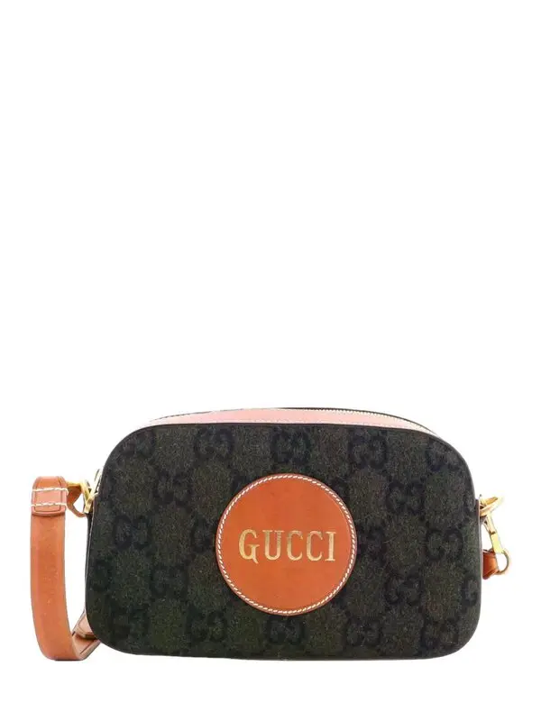 Gucci Off The Grid Gg Wool And Leather Camera Bag - Brown
