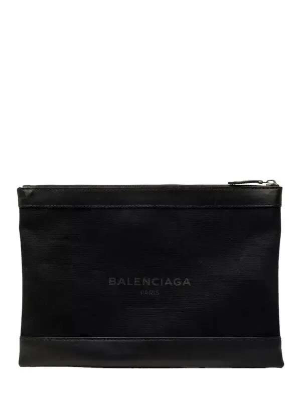 Balenciaga Canvas Clutch Bag - Black