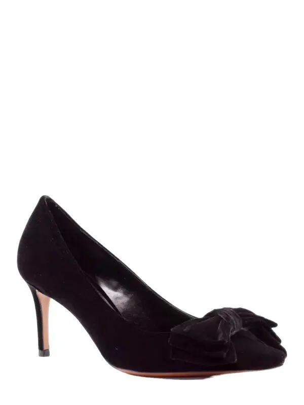 Roberto Festa Velvet Bow Detail Pumps - Black